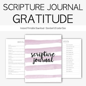 Scripture Journal: Gratitude Bible Verses, Christianity, Therapy ...
