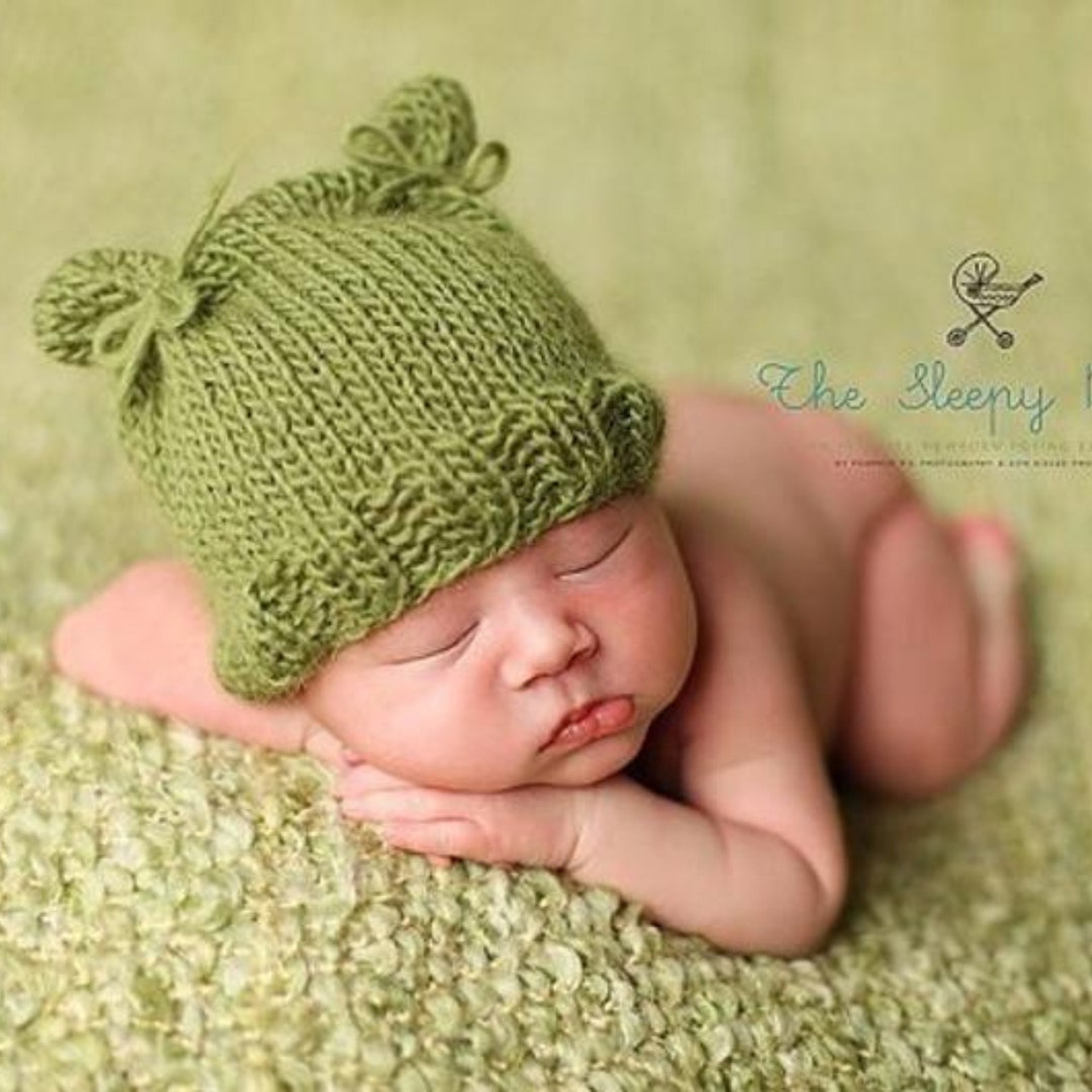 Easy Knit Newborn Hat Pattern, Lil' Cub Beanie (PDF Pattern) - Etsy