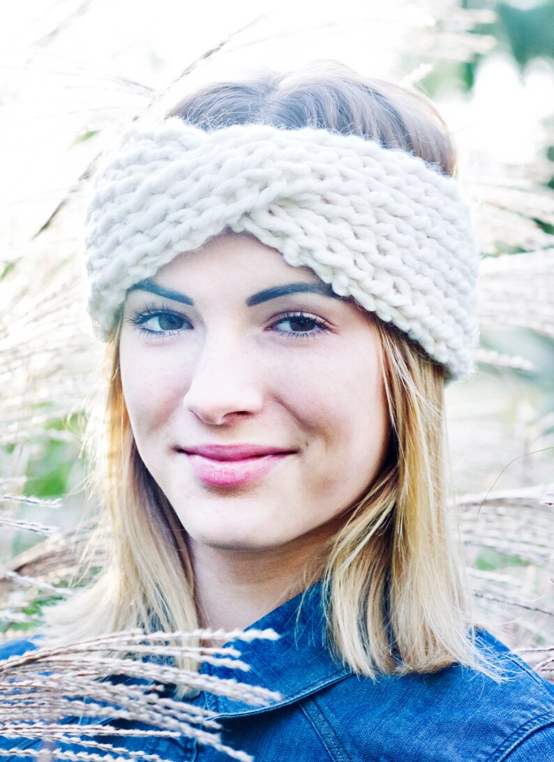 Knitting Pattern Turban Twist Headband Winter Accessory Cozy Ear