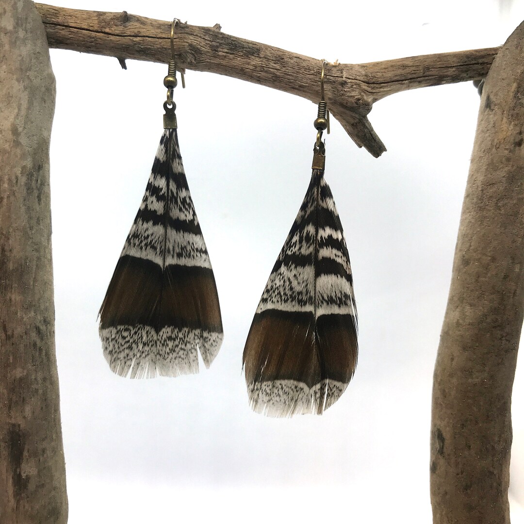 Partridge Feather Earrings - Etsy