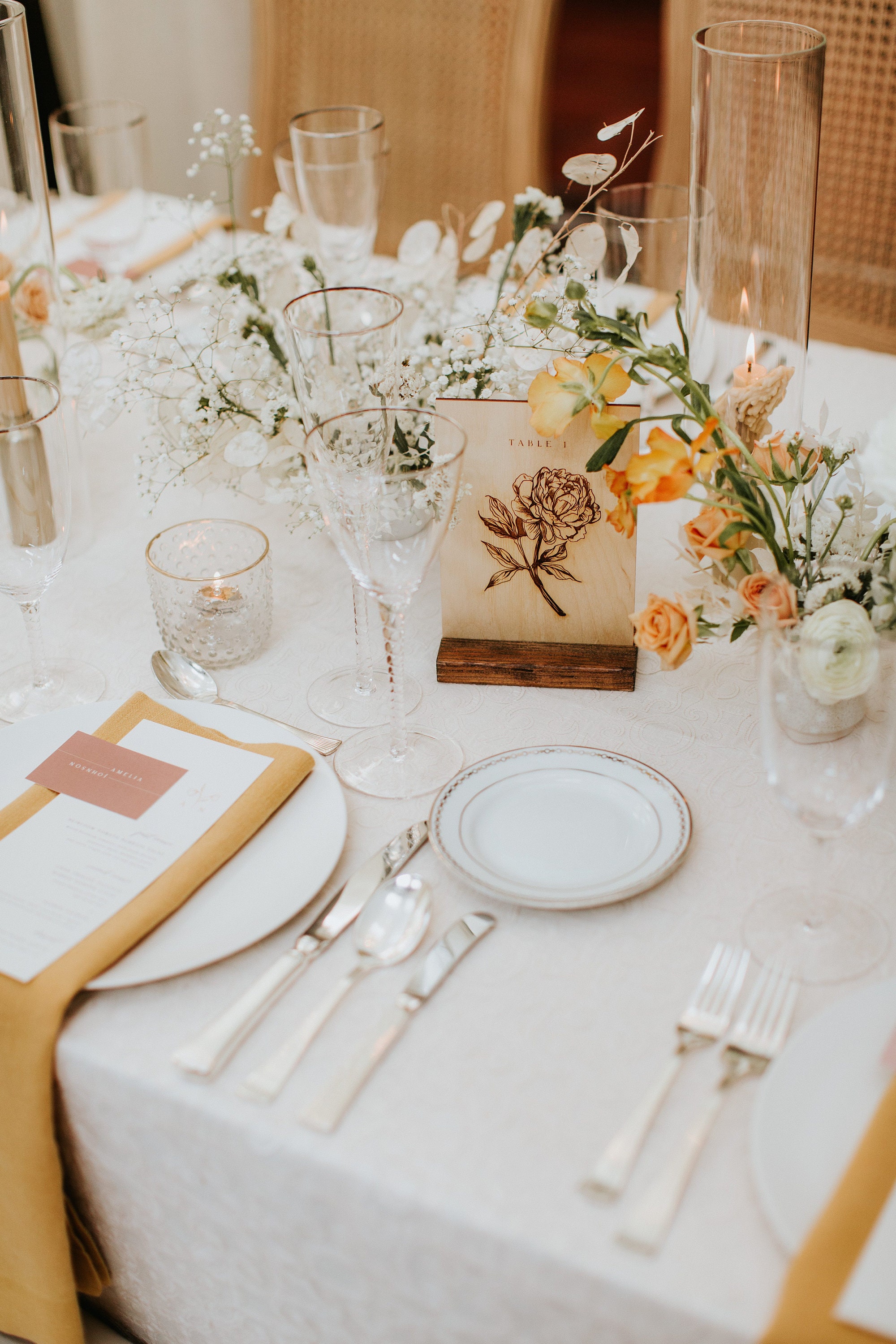 Laser Engraved Table Number - Etsy