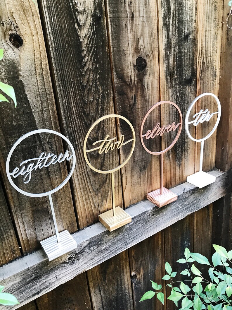 Anna Circle Table Numbers - Etsy