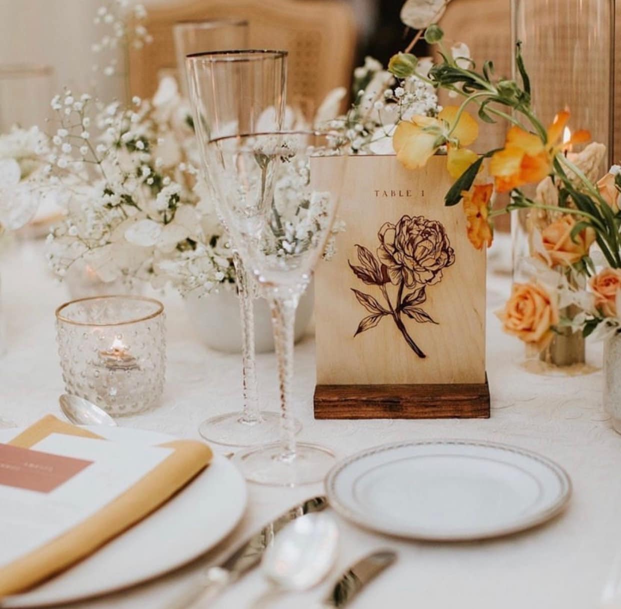 Laser Engraved Table Number - Etsy