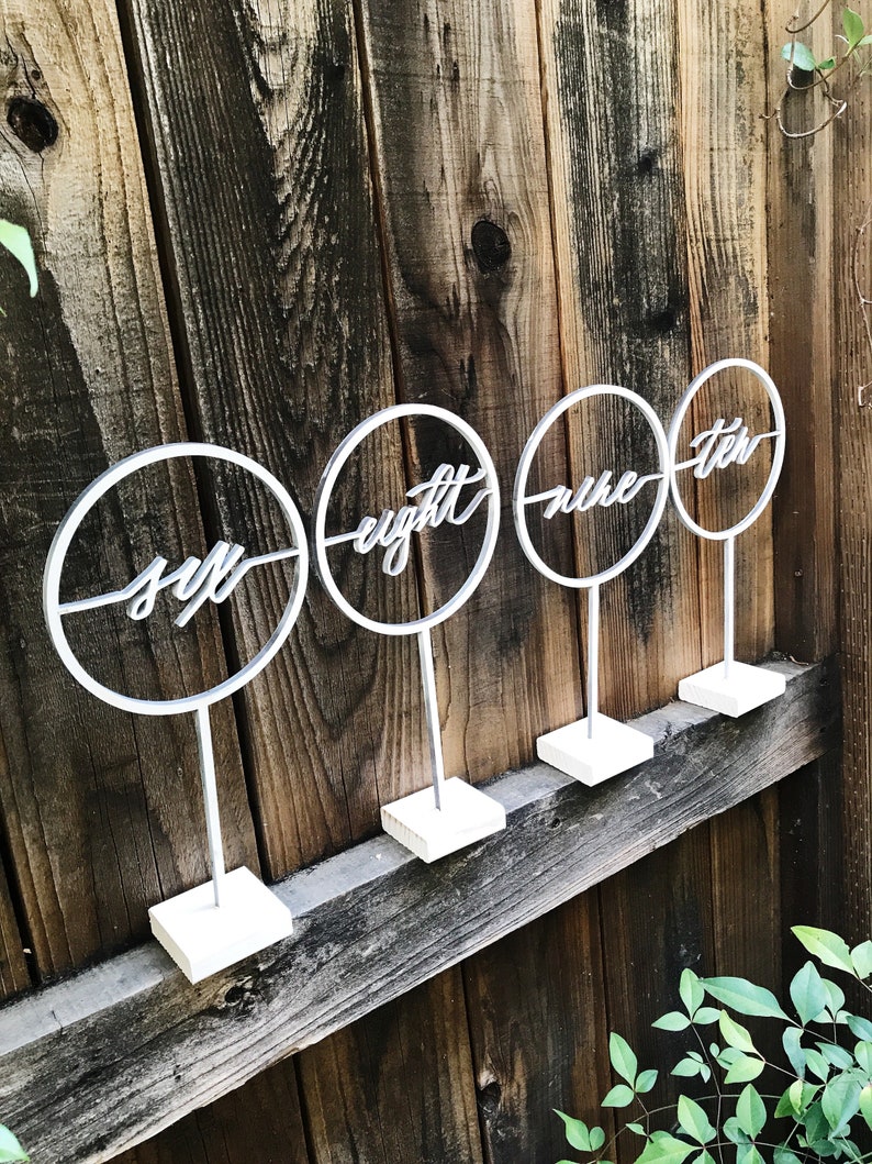 Anna Circle Table Numbers | Etsy