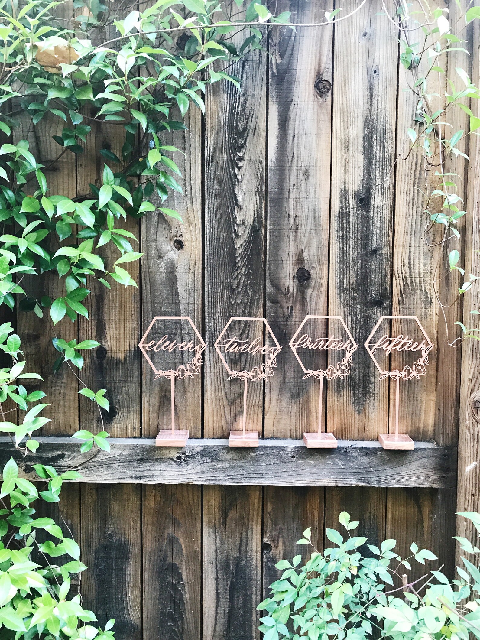 Ophelia - Floral Hex Table Numbers - Etsy