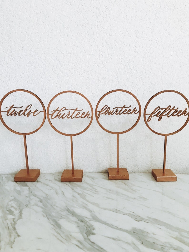 Anna - Circle Table Numbers - Etsy