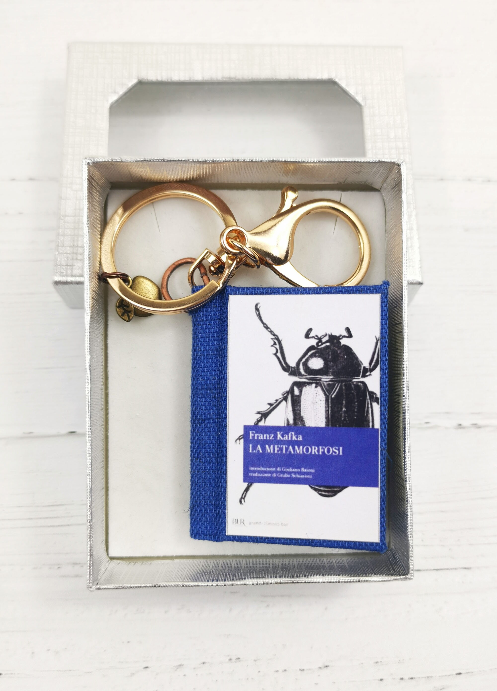 Book Keychain the Metamorphosis of Kafka, Book Lover Gift, Paper ...