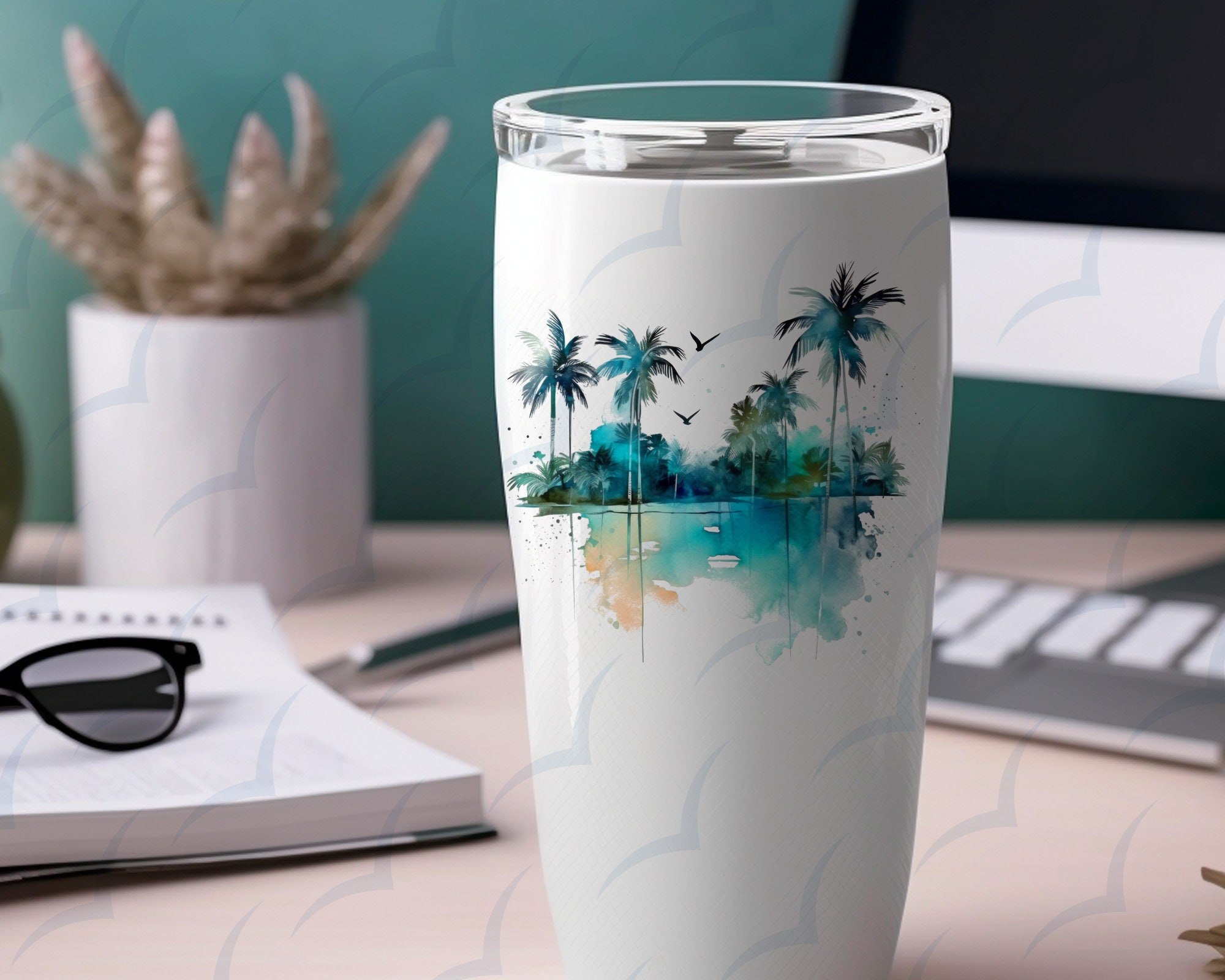 Tropical Beach Clipart Bundle, 6 Transparent PNG, Wedding Invitation ...