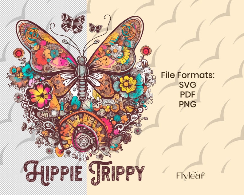 Hippie Trippy SVG, Sublimation PNG, Retro Hippie Design, Shirt PNG ...