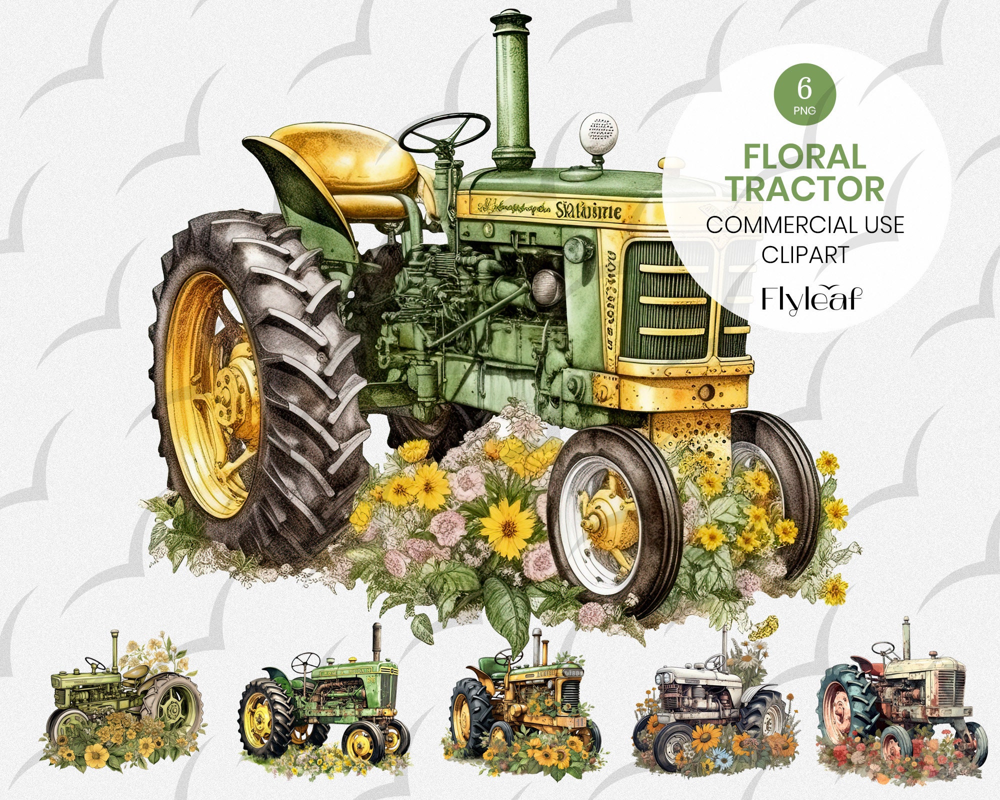 Vintage John Deere Tractor Clip Art
