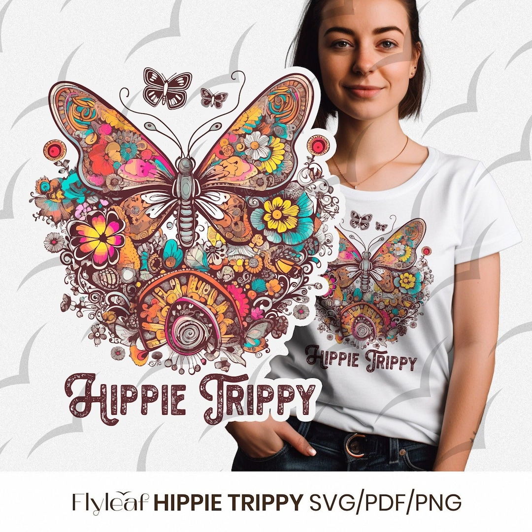 Hippie Trippy SVG, Sublimation PNG, Retro Hippie Design, Shirt PNG ...