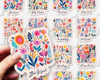 Hippie Stickers, 24 Boho Digital Stickers SVG Bundle, PNG Printable ...