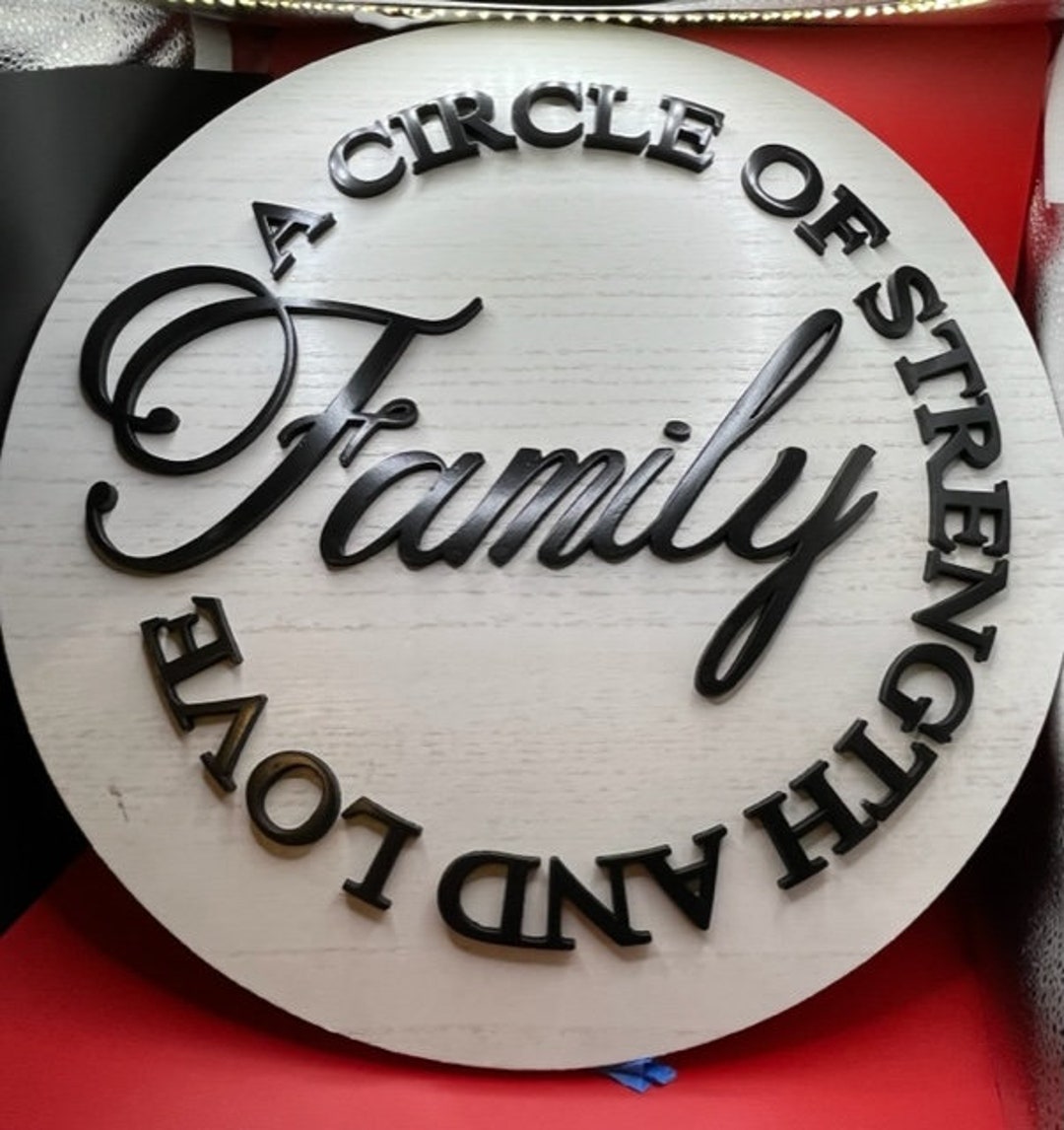Family A Circle of Strength and Love, 18" Round Sign - Etsy