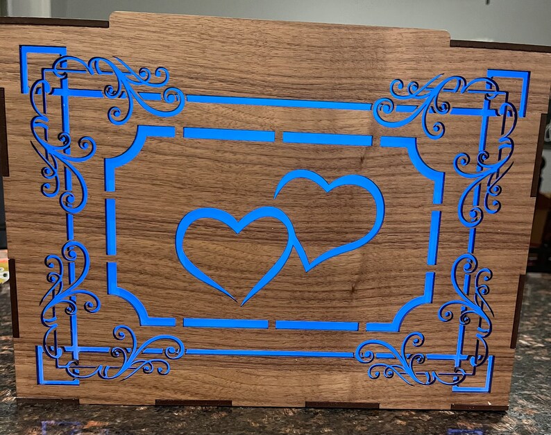 Wedding Card Box Laser Cut Pattern - Etsy