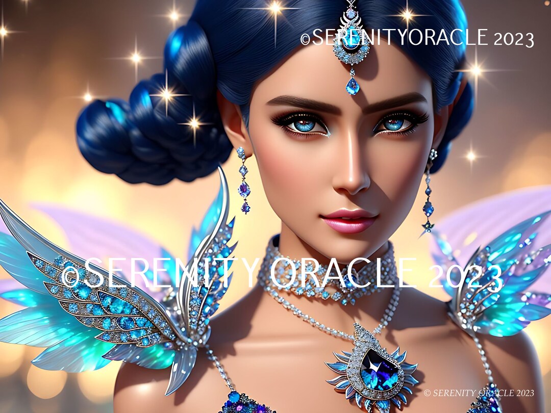 A Crystal Goddess by Serenity Oracle Glossy Photo Print Goddess Fantasy ...