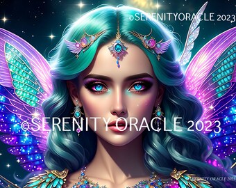 RAINBOW GEMS: A Crystal Goddess by Serenity Oracle Glossy Photo Print ...