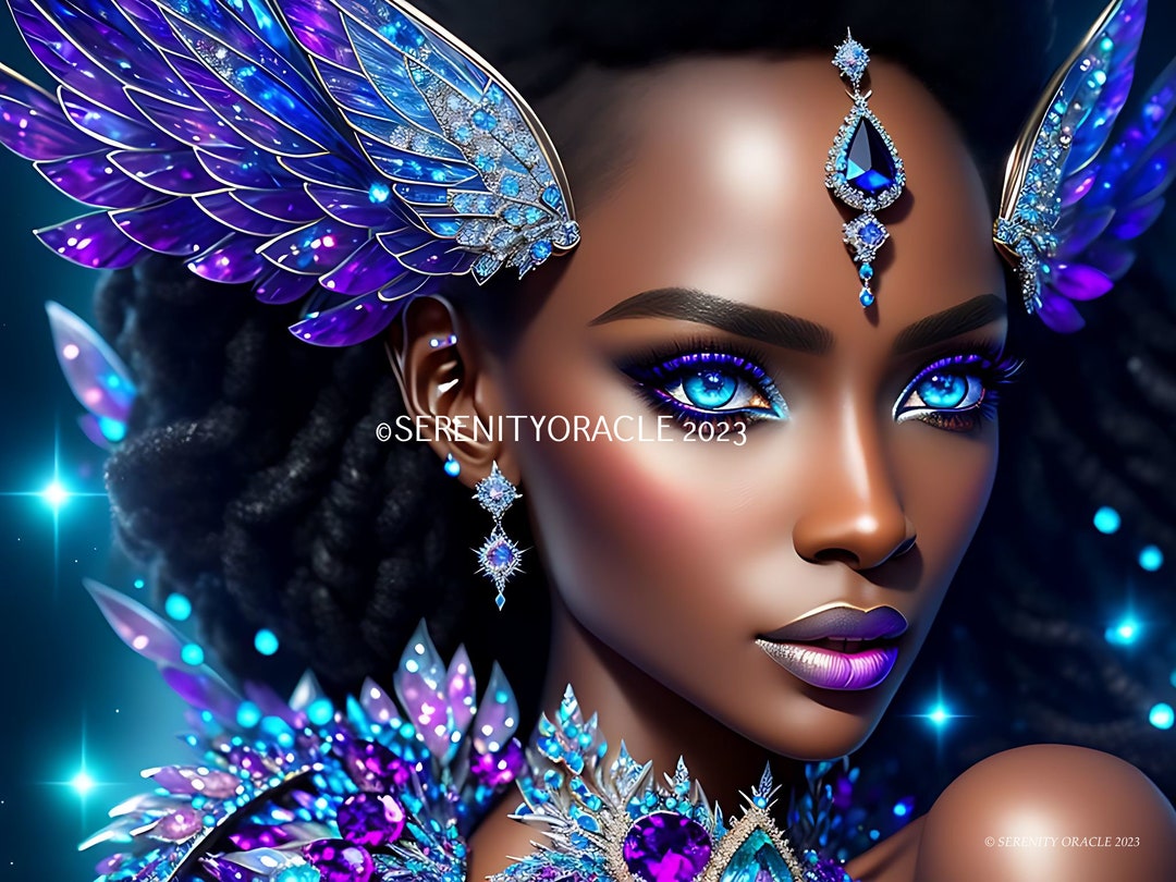AMETHYST & LAPIS LAZULI: A Crystal Goddess by Serenity Oracle Glossy ...