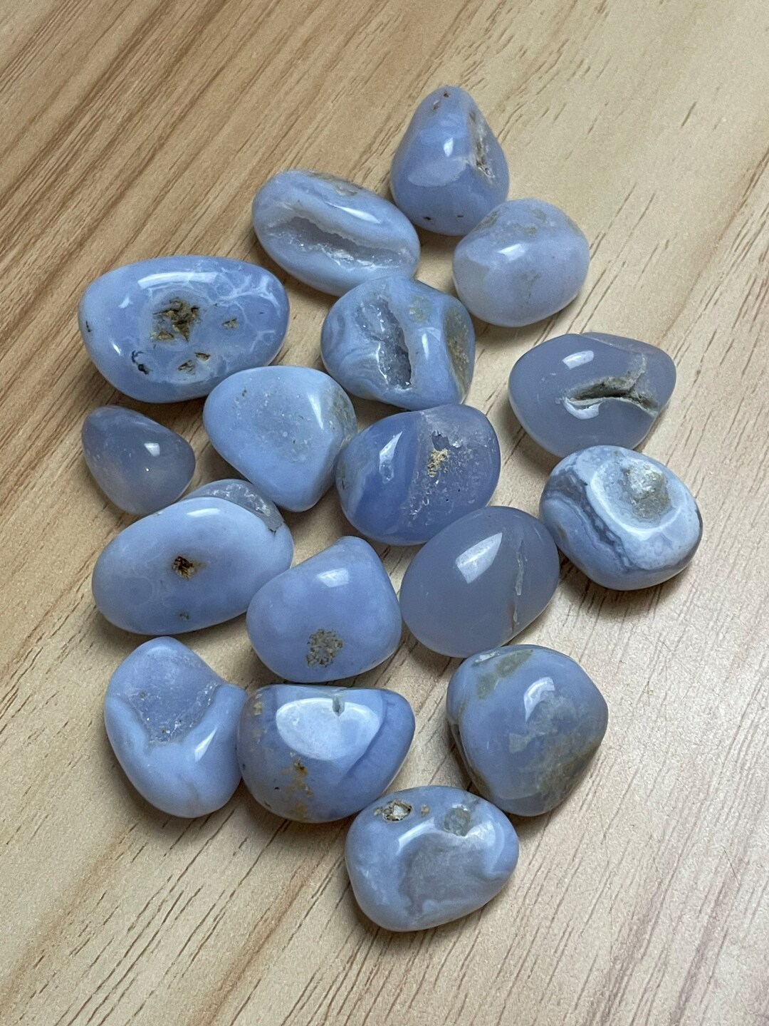 Blue Lace Agate Tumbled Stone, Agate Tumbled, Blue Lace Tumble, Crystal ...