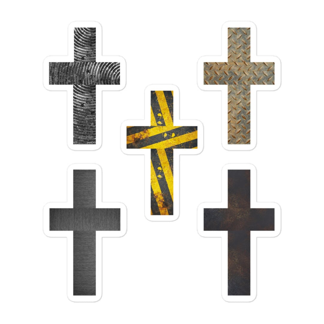 Jesus God Christian Metal Cross Bubble-free Stickers - Etsy