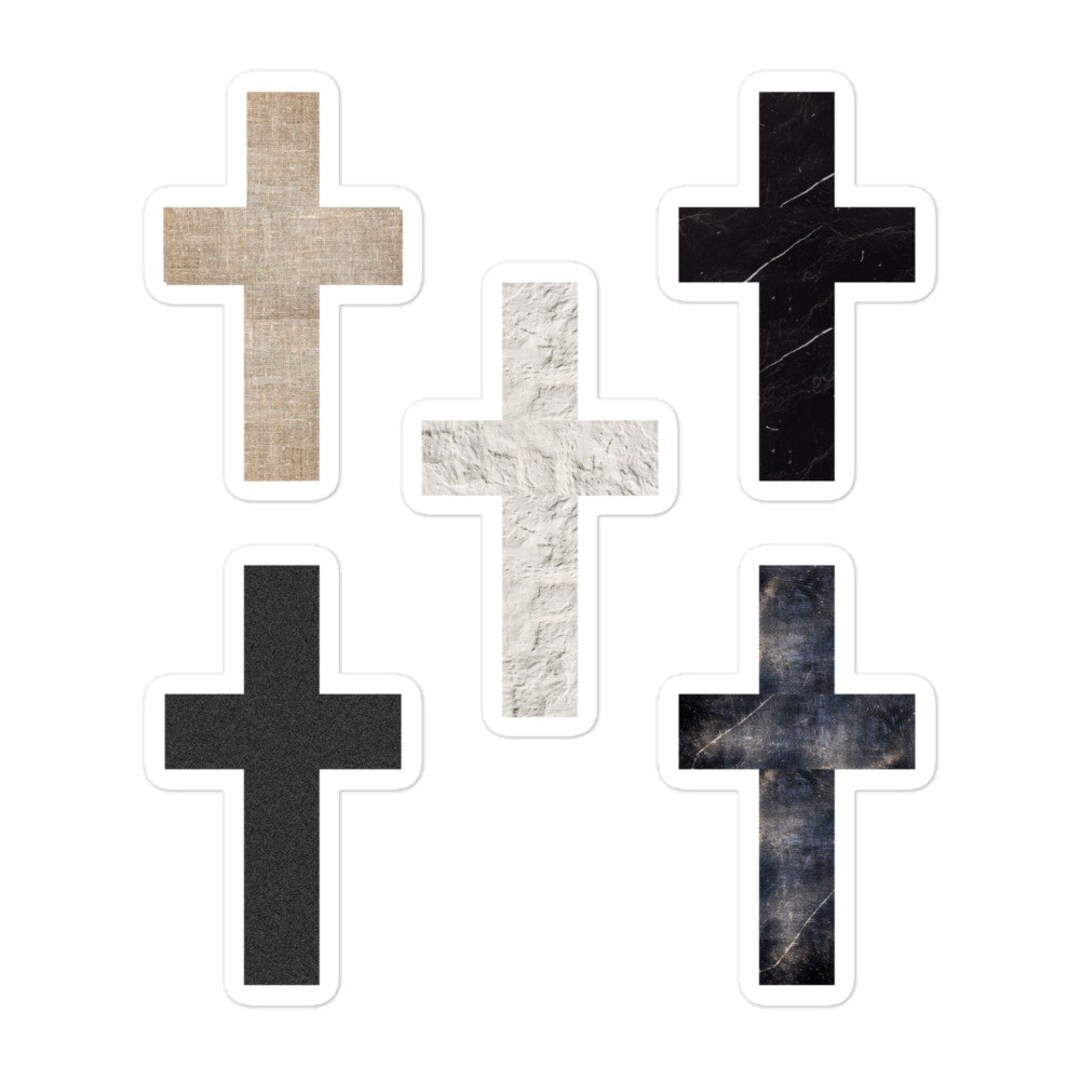 5 Crosses Jesus Christian Bubble-free Stickers - Etsy
