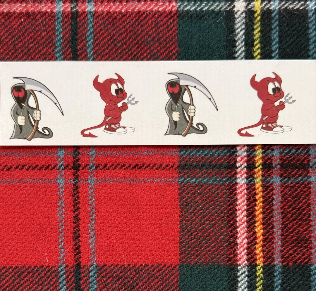 Cute Devil Temporary Tattoo, Grim Reaper/horned Devil Tattoo/halloween ...