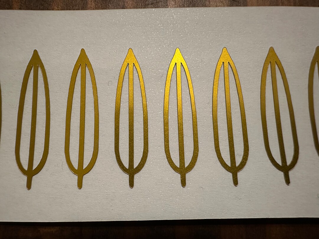 Floral Leaf Stickers, Gold and Silver Metallic Foil Envelope Seals for ...