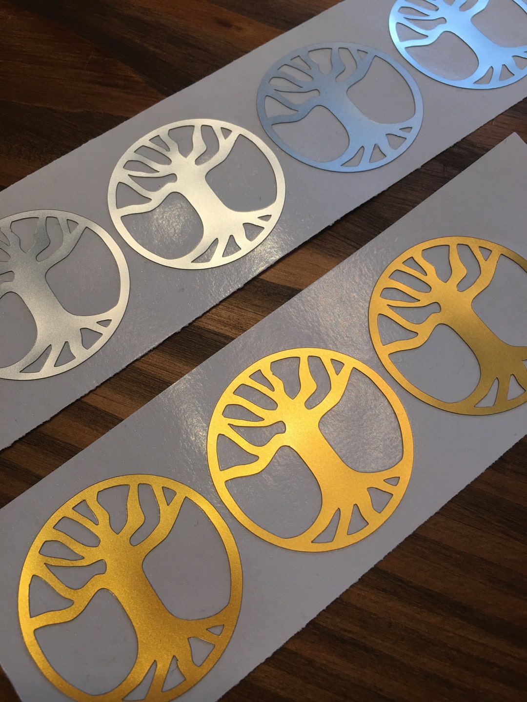 Tree of Life Stickers, Metallic Gold Silver Foil Envelope Seals ...
