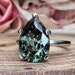 Pear Shaped Green Sapphire Engagement Ring 14k White Gold - Etsy