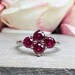 Four Stone Ruby Ring 14K Solid White Gold, Ruby Promise Ring for Ladies ...