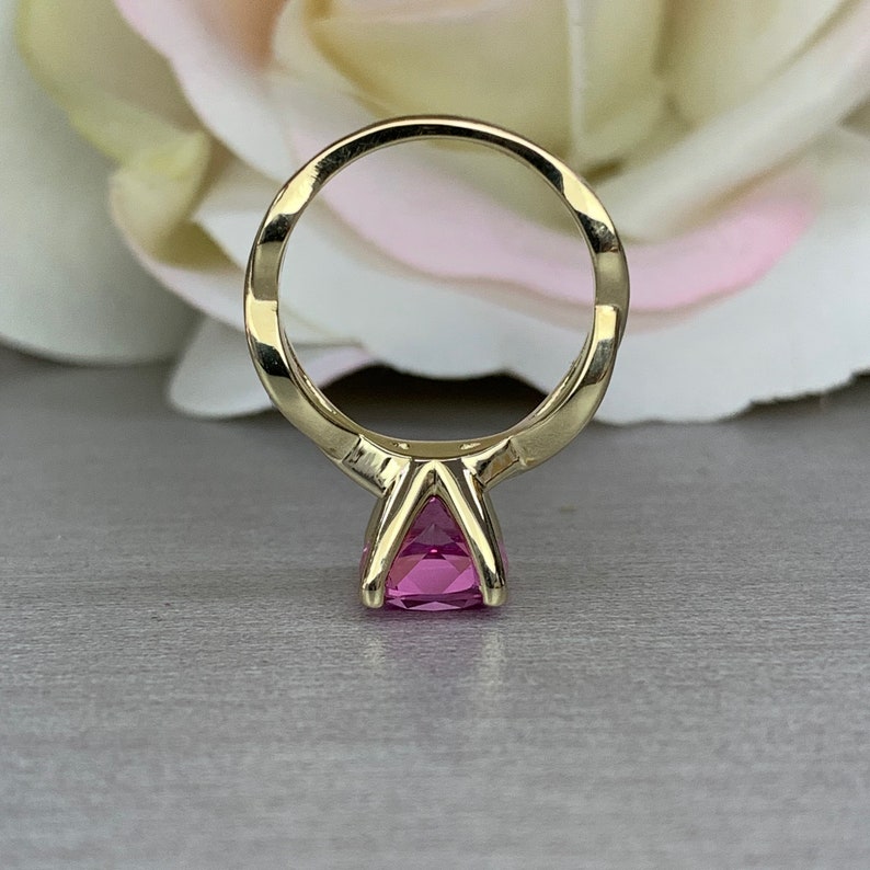 Elongated Cushion Cut Engagement Ring / Pink Sapphire - Etsy