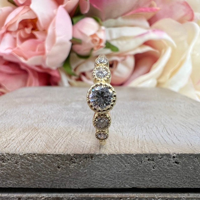 Stackable Diamond Ring 14K Stackable Diamond Wedding Ring - Etsy