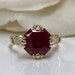 Asscher Cut Ruby Engagement Ring, Ruby Asscher Cut Vintage Ladies ...