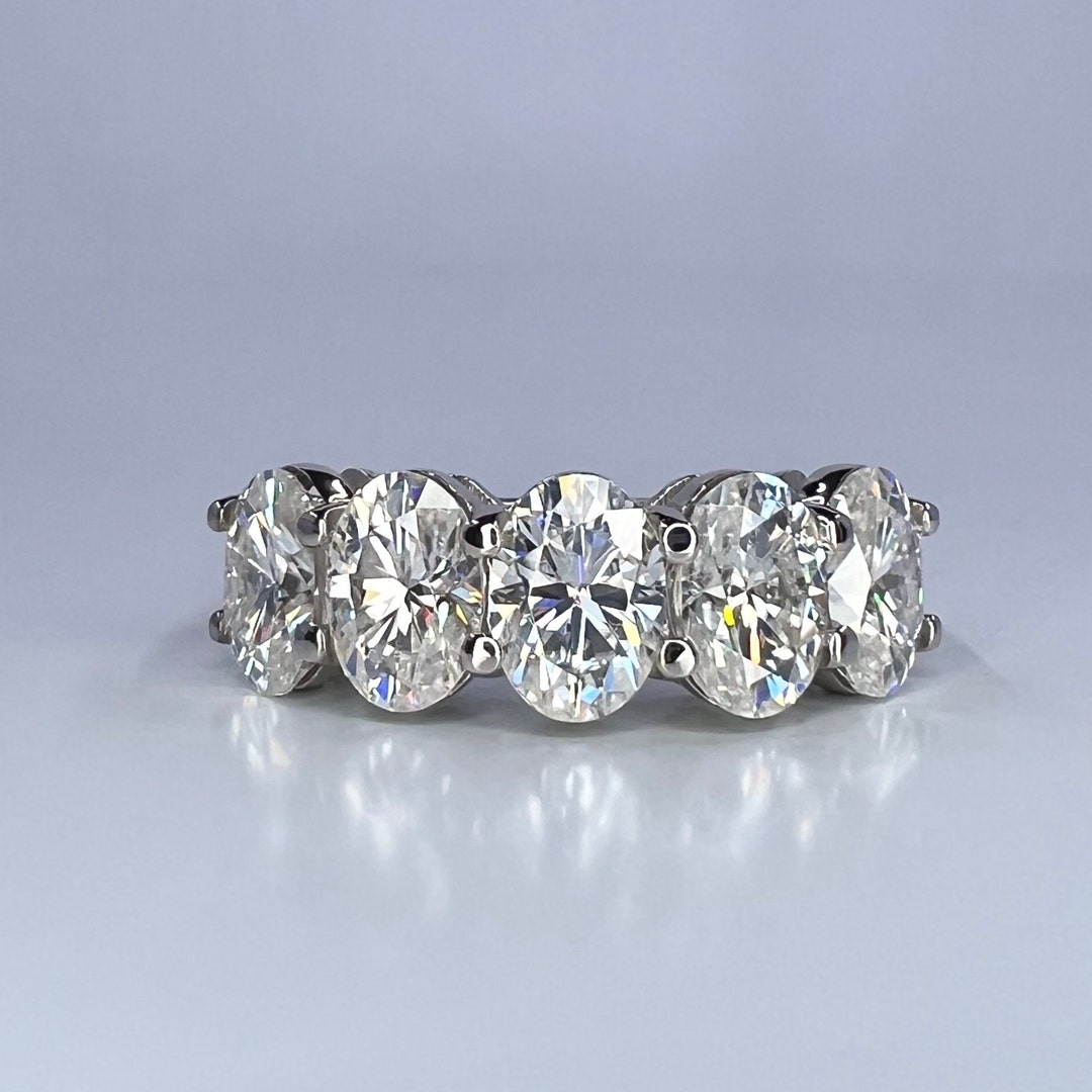 Lab Grown Diamond Wedding Band, Lab Created Diamond Half Eternity Band ...