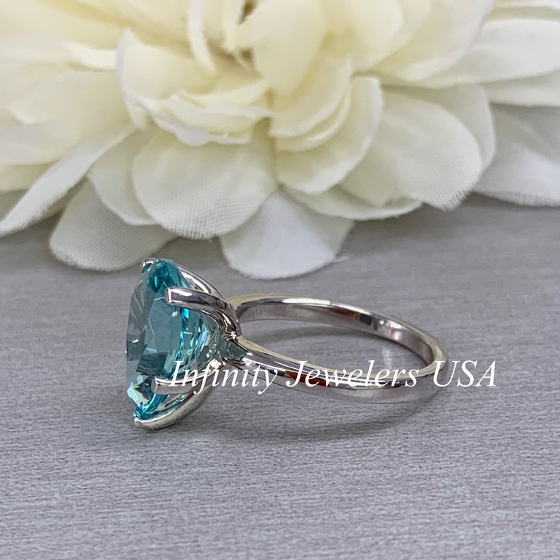 Neon Blue Paraiba Engagement Ring / Pear Shape Solitaire / | Etsy