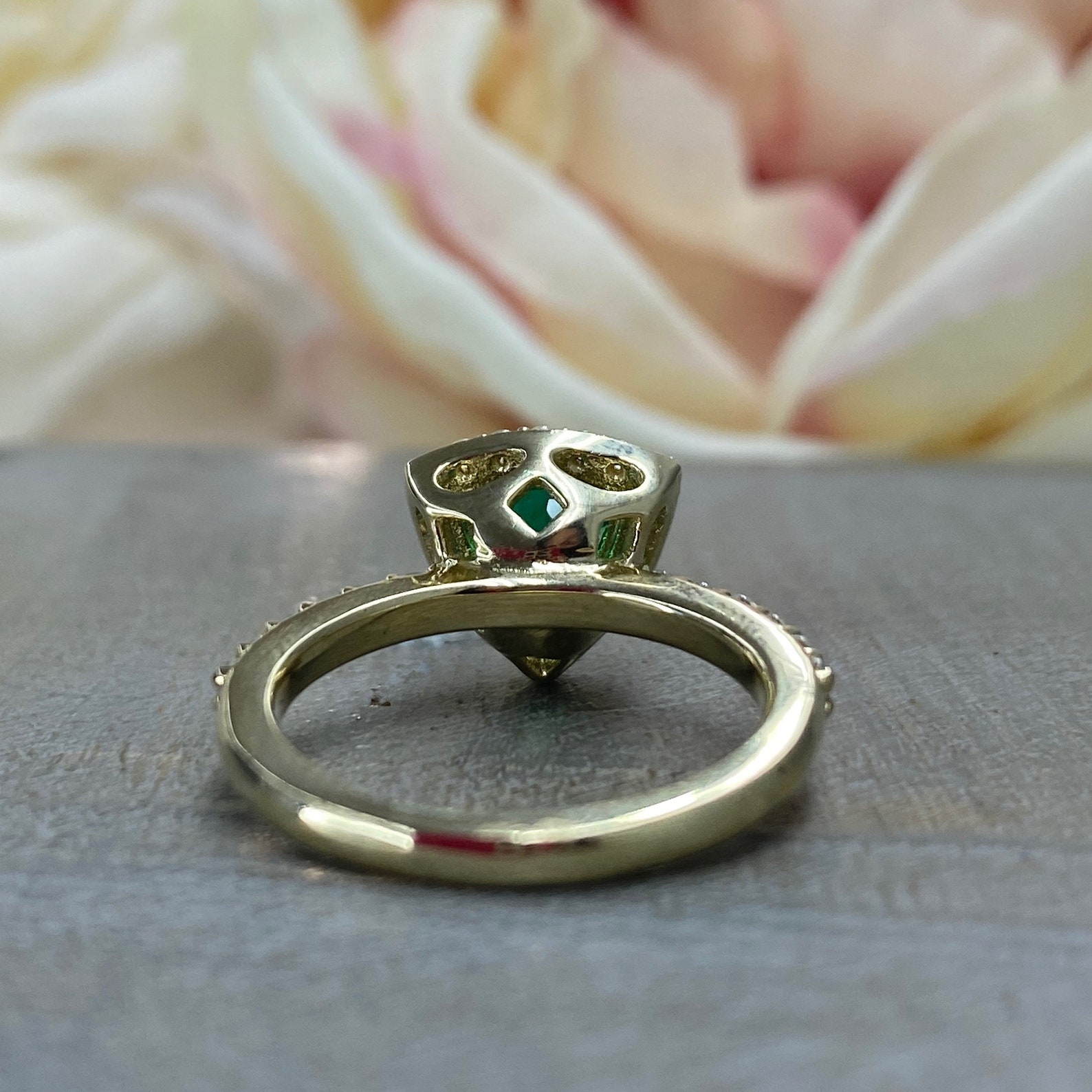 Triangle Gemstone Ring Setting Trillion Cut Emerald - Etsy