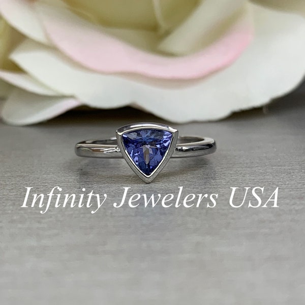 Triangle Gemstone Ring - Etsy