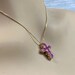 Cross Necklace, Pink Sapphire Small Cross Pendant Necklace, Dainty ...