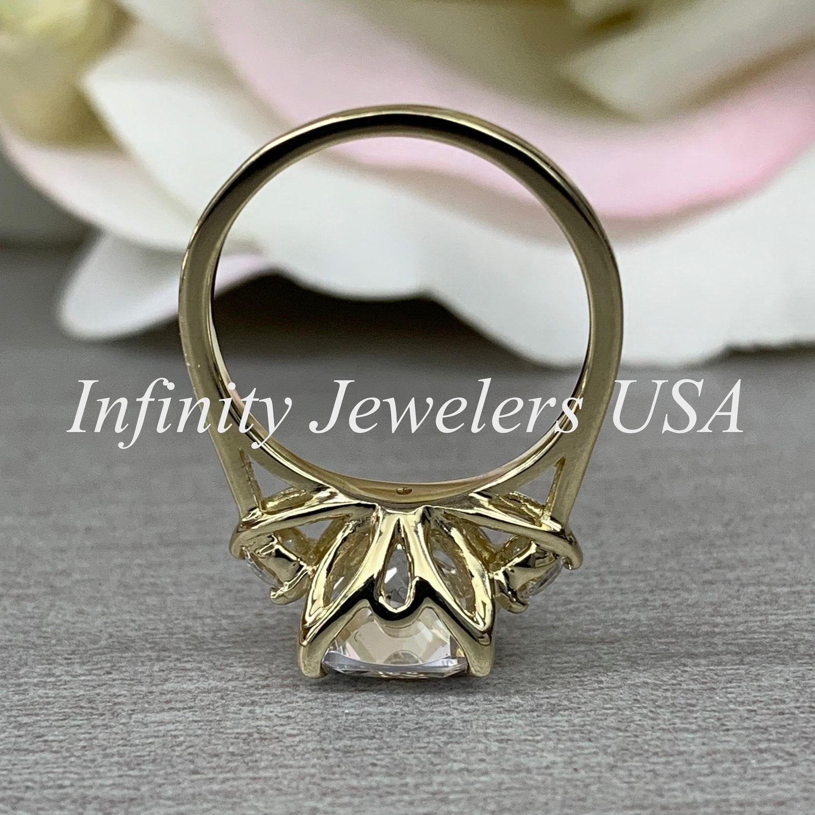 Cushion Cut Engagement Ring Solitaire Wedding Ring Cushion - Etsy