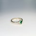 Triangle Emerald Bezel Set 14k Solid Gold Minimalist Ring, Stacking ...