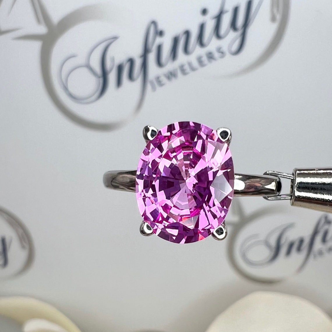 Pink Sapphire Solitaire Ring Ladies Sapphire Engagement Ring - Etsy