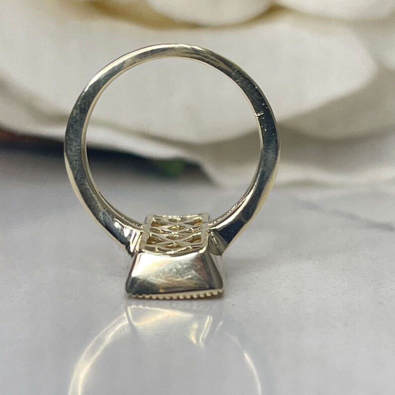 Cluster Bar Lab Grown Diamond Ring 14K Yellow Gold Yellow Lab - Etsy