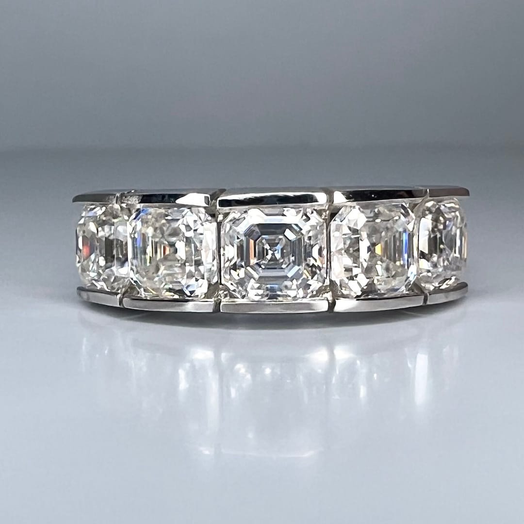 Lab Grown Diamond Stacking Wedding Band, Half Eternity Diamond Matching ...