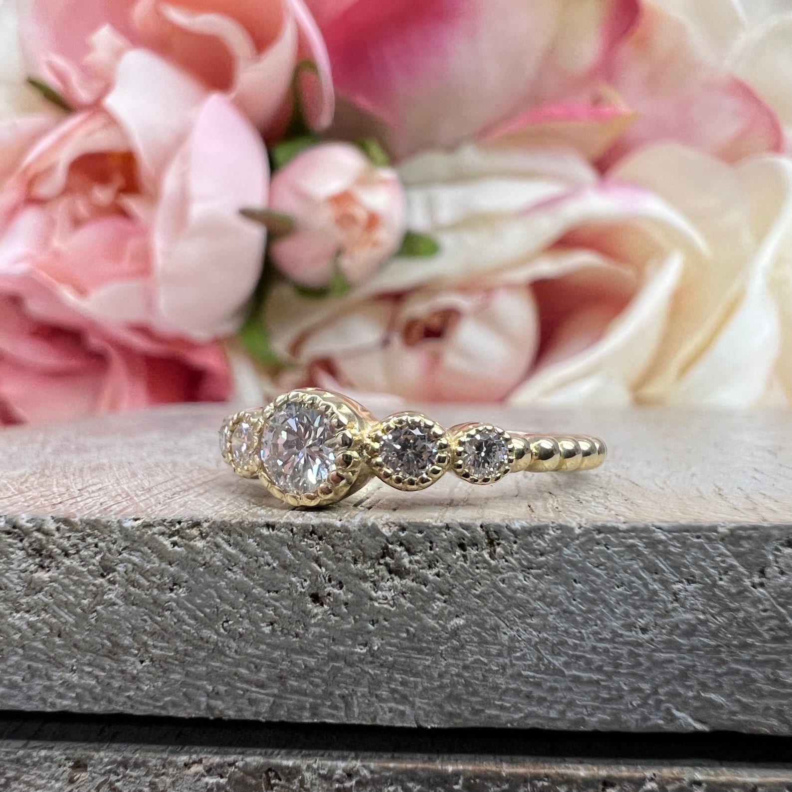 Stackable Diamond Ring 14K Stackable Diamond Wedding Ring - Etsy