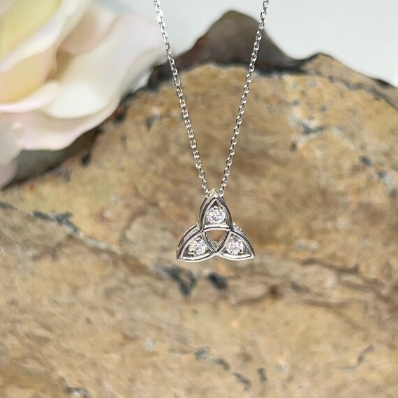 White gold celtic necklace store