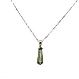 Kite Shaped Ruby Pendant Necklace 14K Solid Gold, Unique Long Ruby ...
