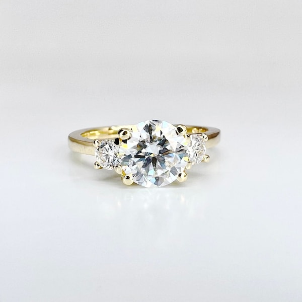Round Stone Ring - Etsy