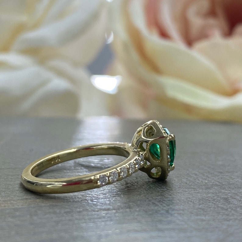 Triangle Gemstone Ring Setting Trillion Cut Emerald - Etsy