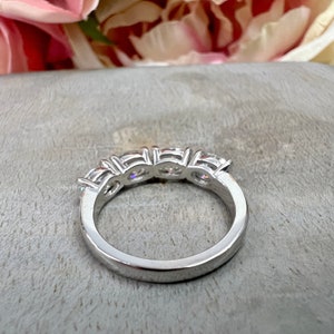 Lab Grown Diamond Wedding Band, Lab Created Diamond Half Eternity Band ...