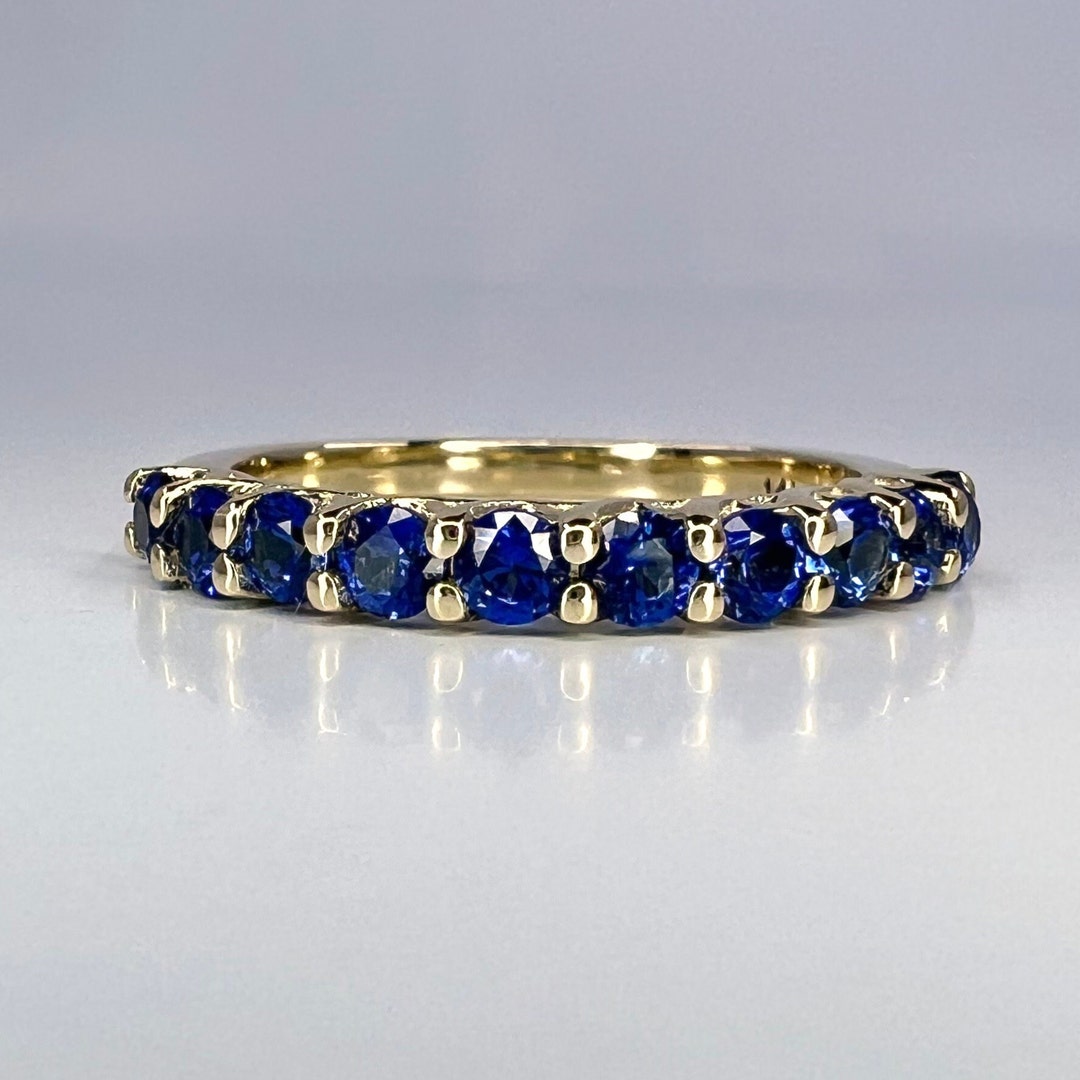 Thin Sapphire Stacking Ring Minimalist Ring Sapphire - Etsy