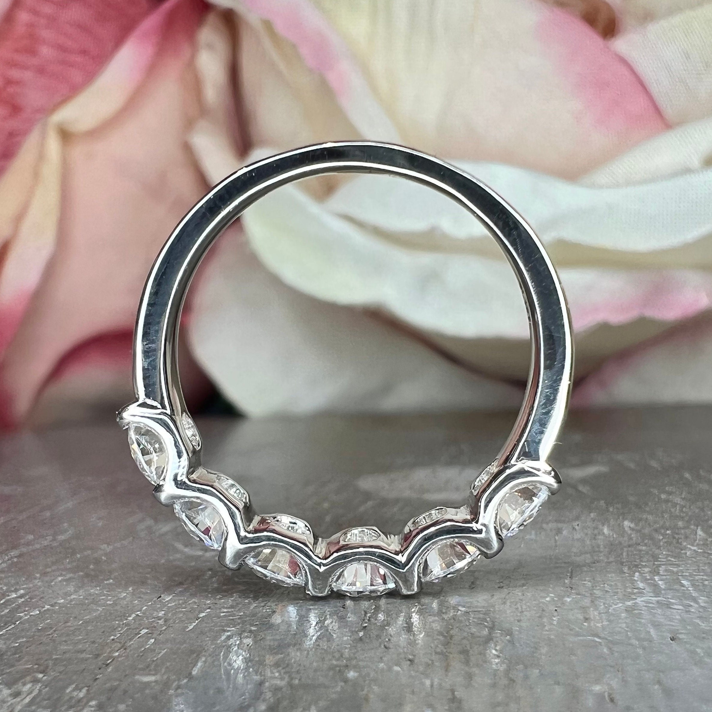 Lab Grown Diamond Stacking Wedding Band 14 K Solid Gold, Lab Created ...